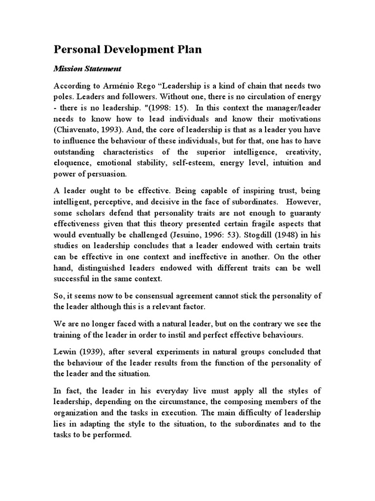 Personal Development Plan - Final | Download Free PDF ...