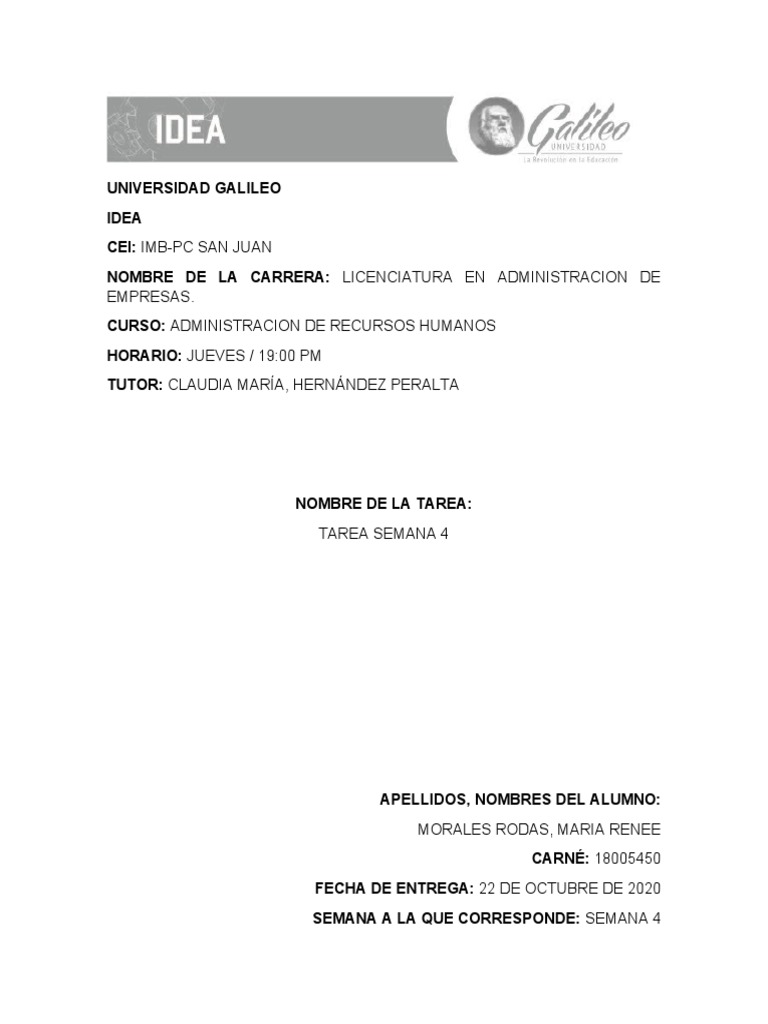 Tarea Capitulo 4 Administracion de Recursos | PDF | Gestión de recursos humanos | Planificación