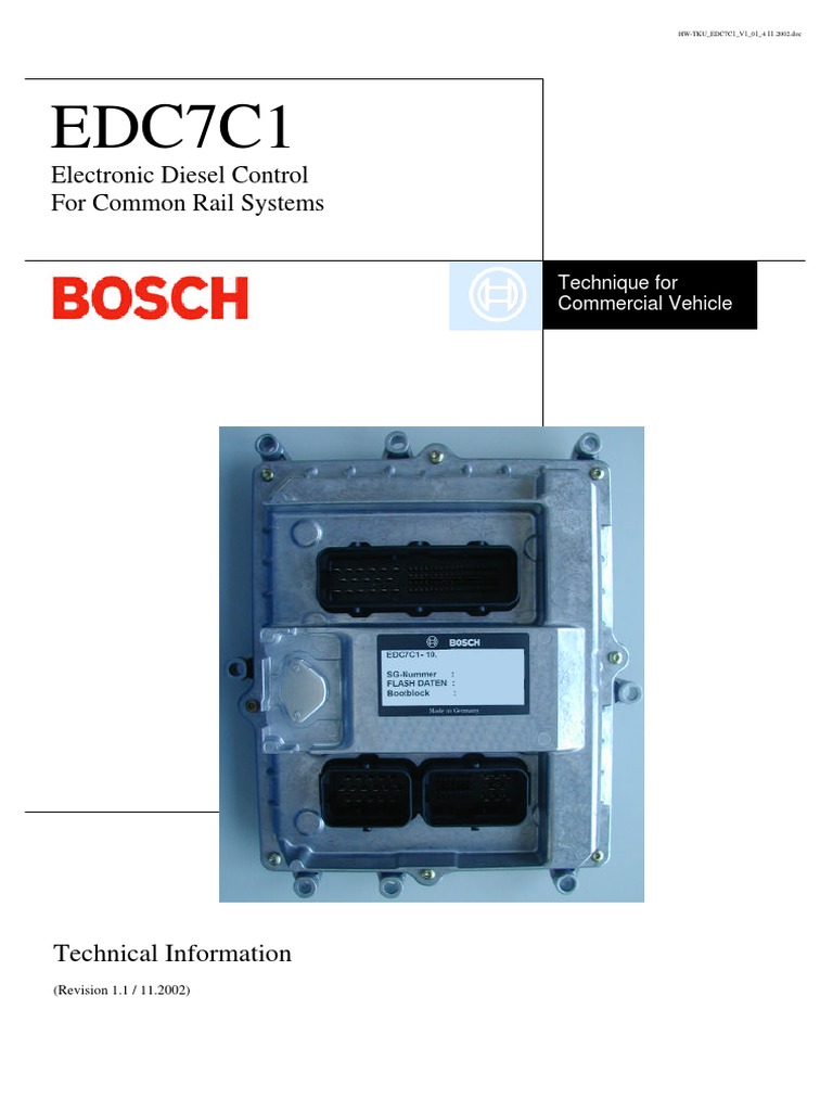 Hw-Tku Edc7c1 V1 01 4.11 | PDF | Fuel Injection | Turbocharger