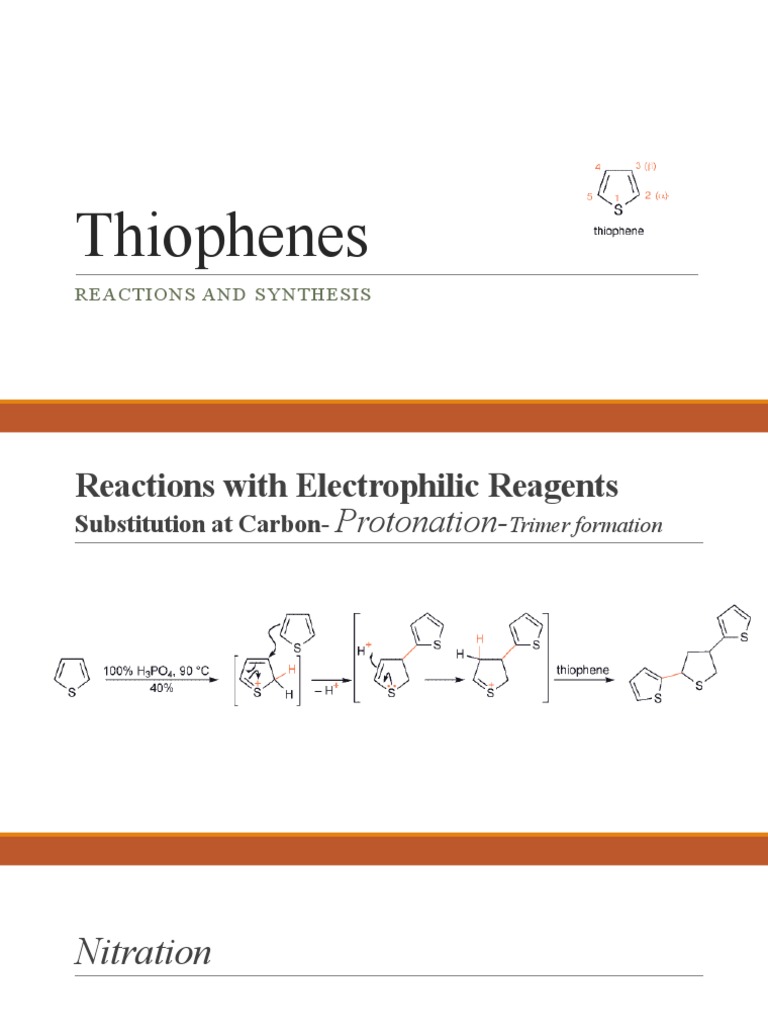Thiophene Reactions and Synthesis Overview | PDF