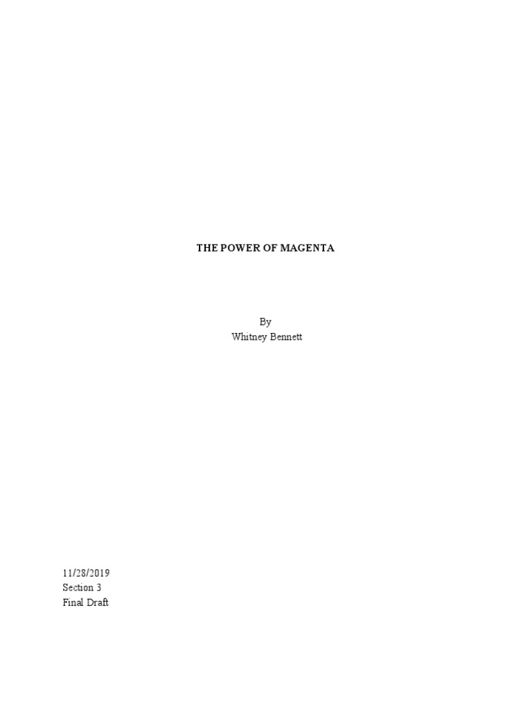 Power of Magenta | PDF