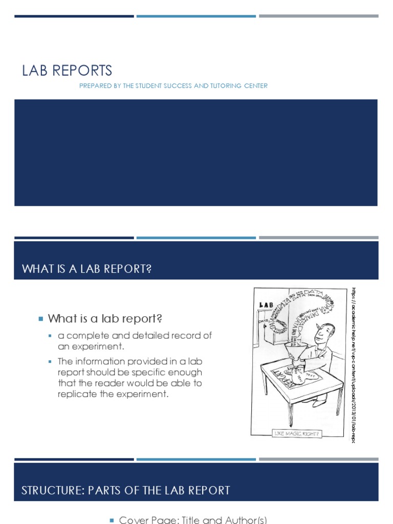 Lab Reports: Prepared by The Student Success and Tutoring Center | PDF ...