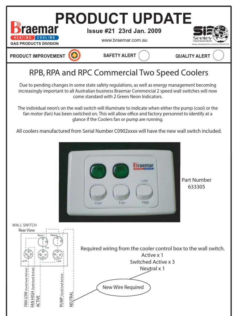 Product Update: RPB, RPA and RPC Commercial Two Speed Coolers | PDF ...