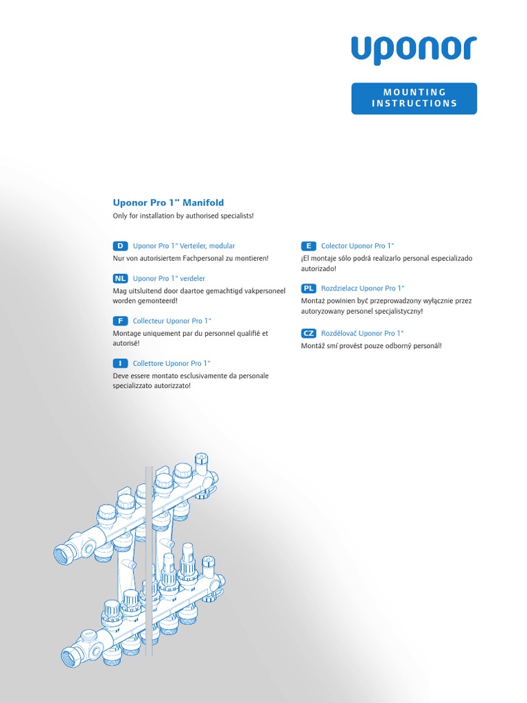 Uponor Installation Manual Vario PLUS INT 1057639 201103 | PDF