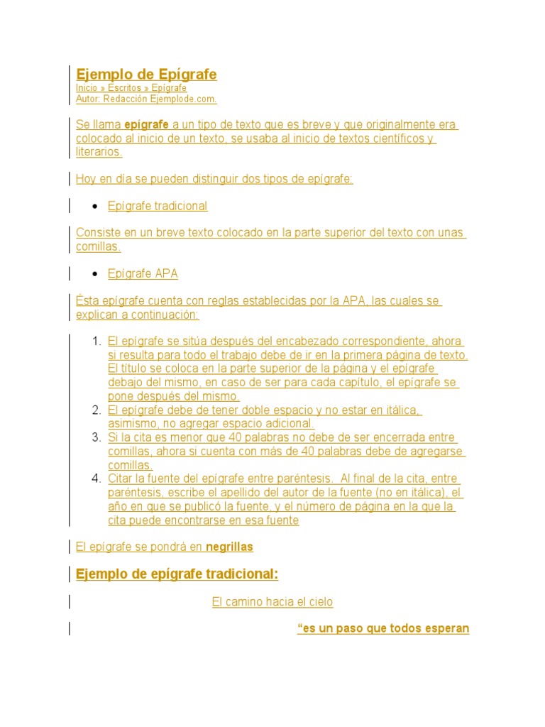 Ejemplo de Epígrafe | PDF | Vida | Science