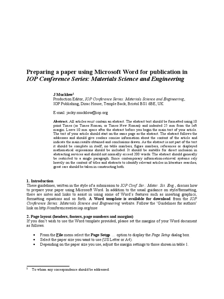 IOP Journal Format | PDF | Bracket | Note (Typography)