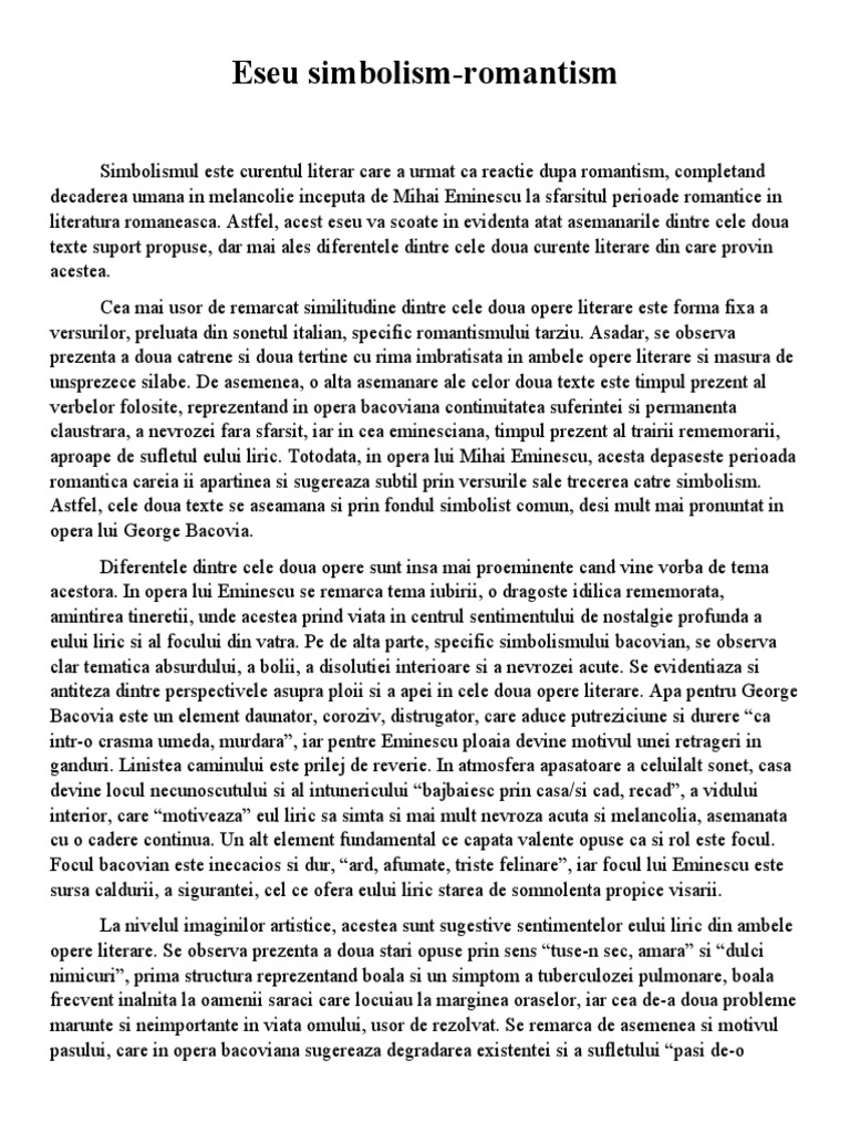 Simbolism - Romantism | PDF