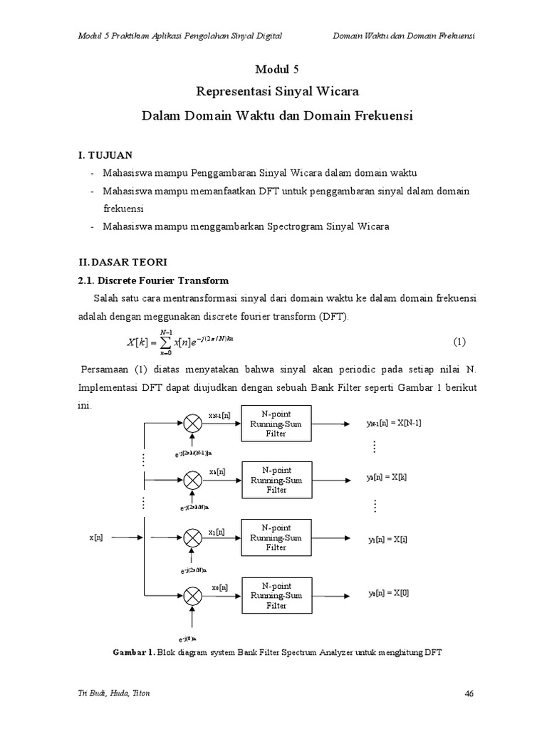 App DSP Prak 5 Ver 01-Representasi+Sinyal+Wicara+Dalam+Domain+Waktu+dan+Domain+Frekuensi PDF | PDF