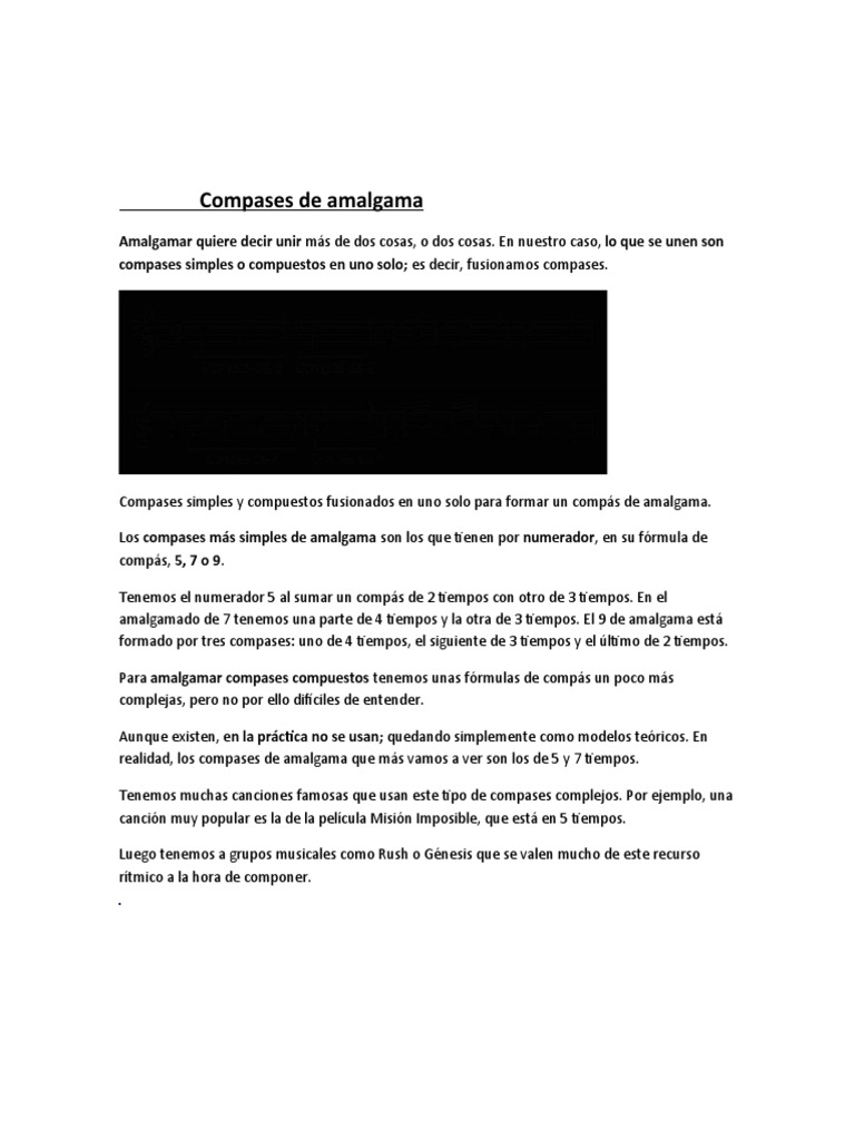 Compases de Amalgama | PDF