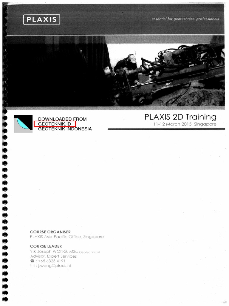 Modul Plaxis 2D Training SG PDF | PDF