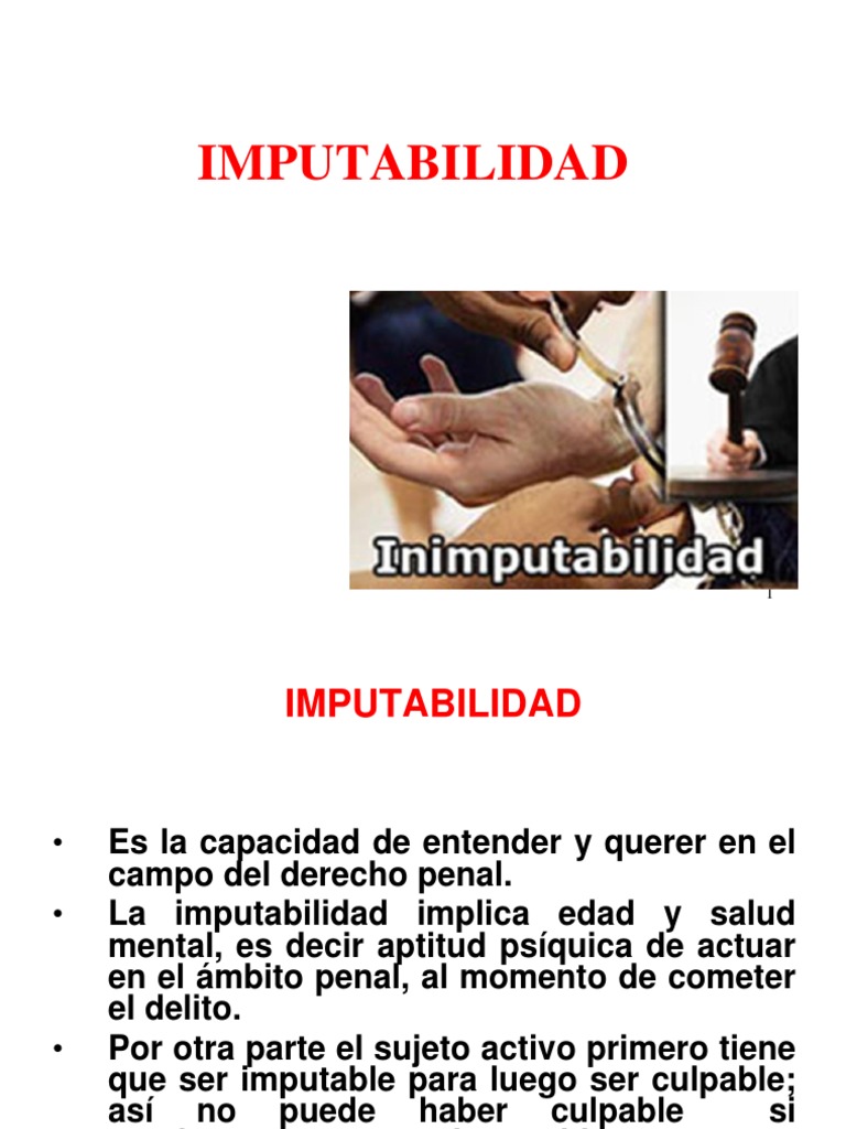 Imputabilidad e Inimputabilidad | PDF | Conceptos psicologicos ...