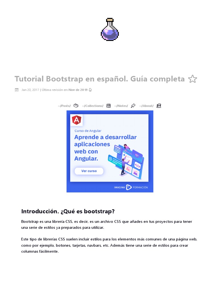 Tutorial Bootstrap en Español. Guía Completa | PDF | Bootstrap (marco frontal) | Hojas de estilo ...