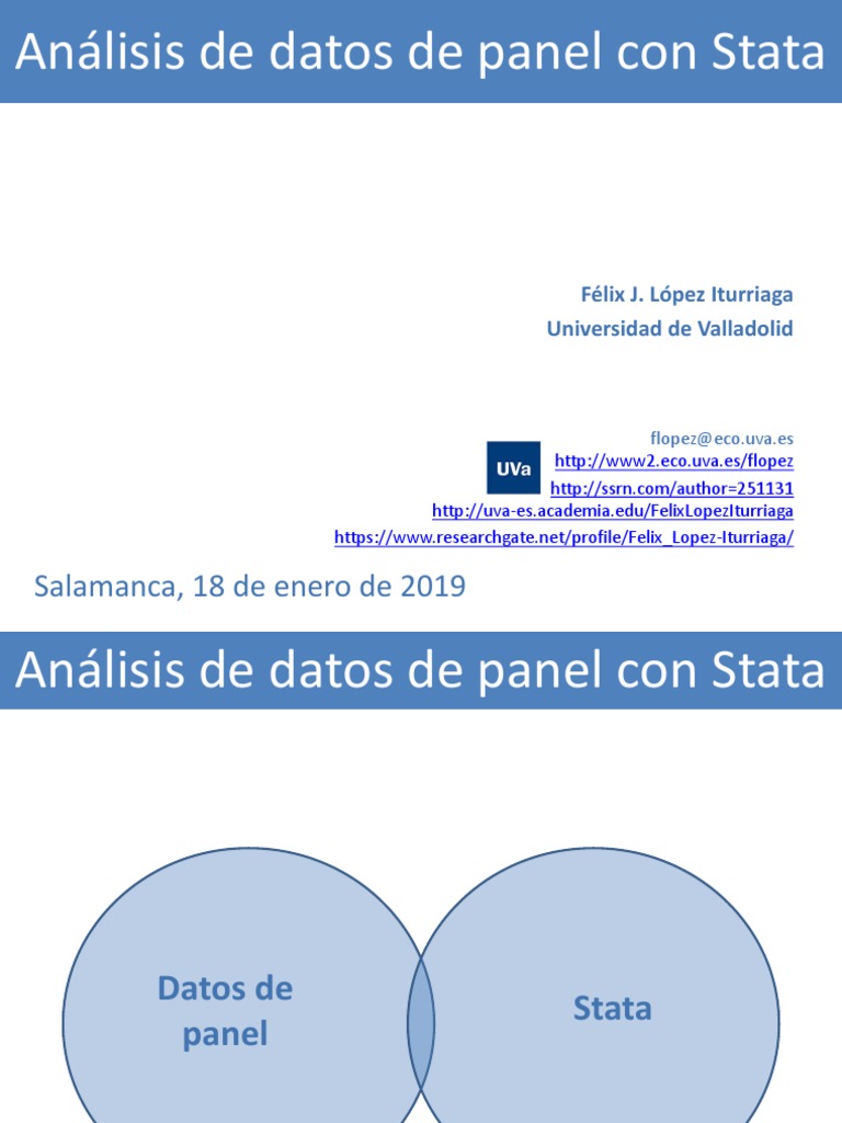 Datos de Panel | PDF | Endogeneidad (Econometría) | Mínimos cuadrados ordinarios