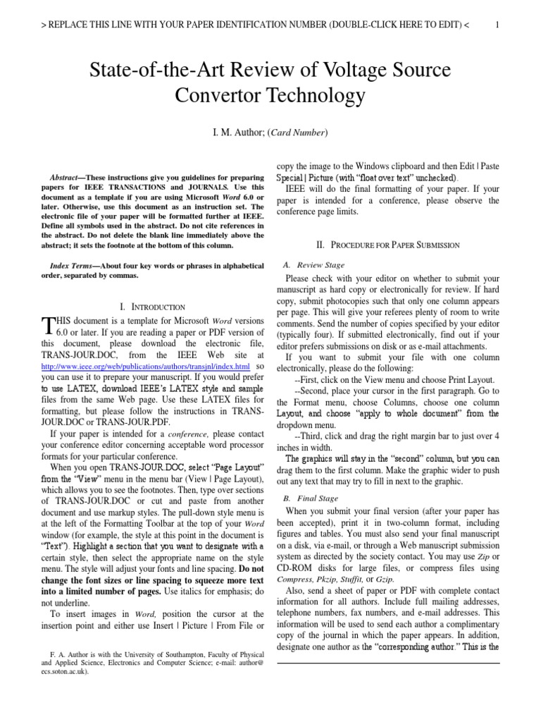 IEEE Report Template Format | PDF | Computing And Information Technology