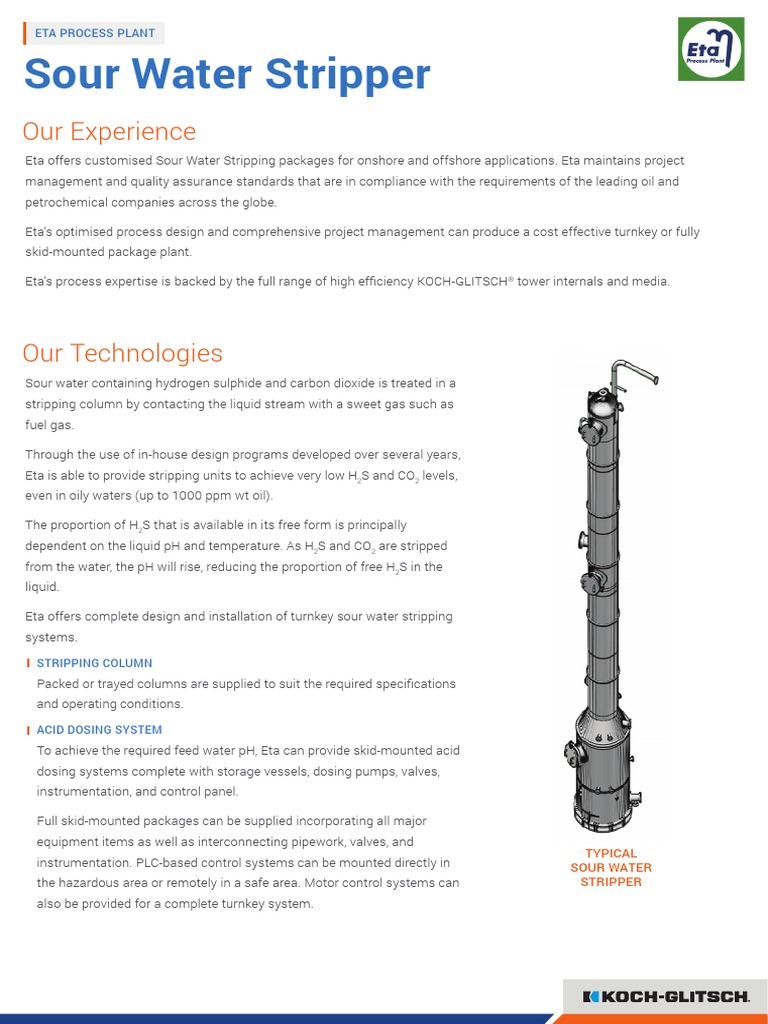 Sour Water Strippers | PDF | Carbon Dioxide | Instrumentation