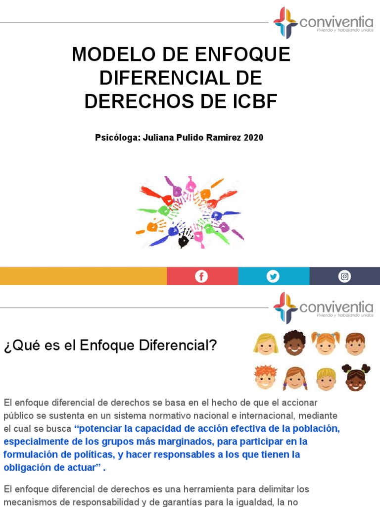 Modelo De Enfoque Diferencial De Derechos De Icbf Pdf Invalidez