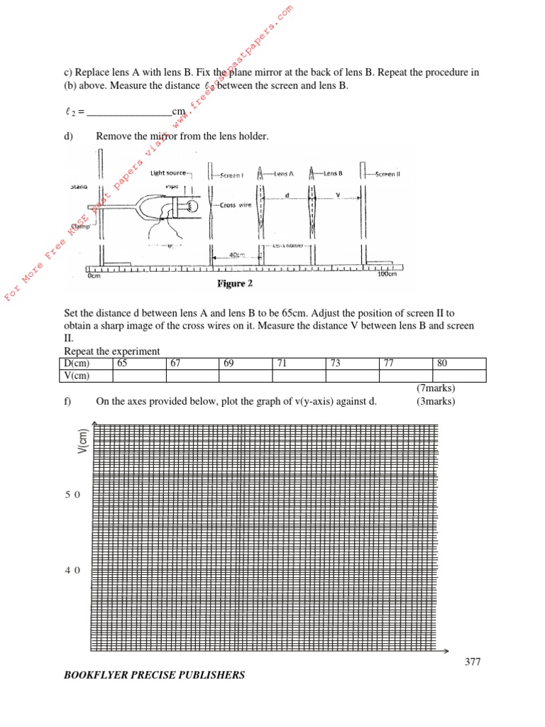 2012 KCSE Physics Paper 3 | PDF | Electronics | Equipment