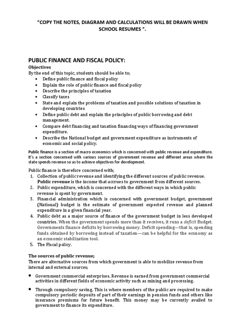 Public Finance and Taxation Overview | PDF | Public Finance | Taxes