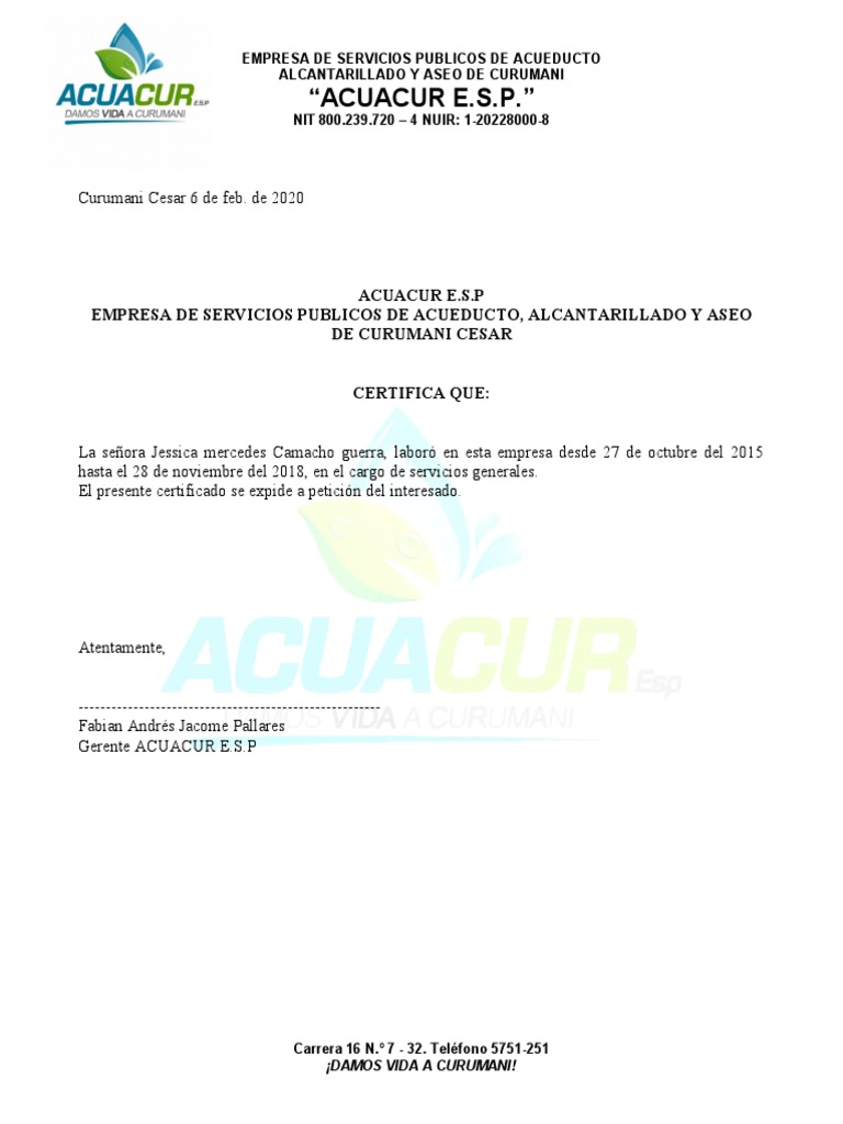 Memebrete Acuacur | PDF