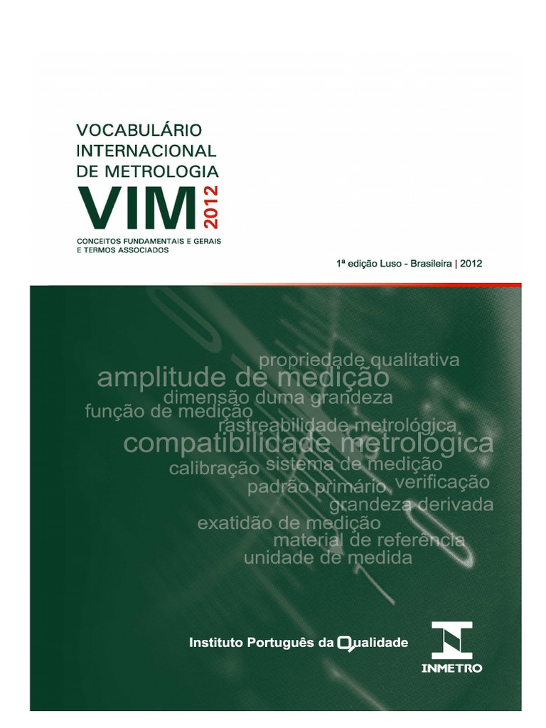 VIM Vocabolário Internacional de Metrologia - IPQ 2012 | PDF | Metrologia | Sistema ...