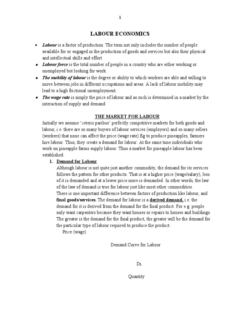 Understanding the Market for Labour: A Comprehensive Overview of Labour ...