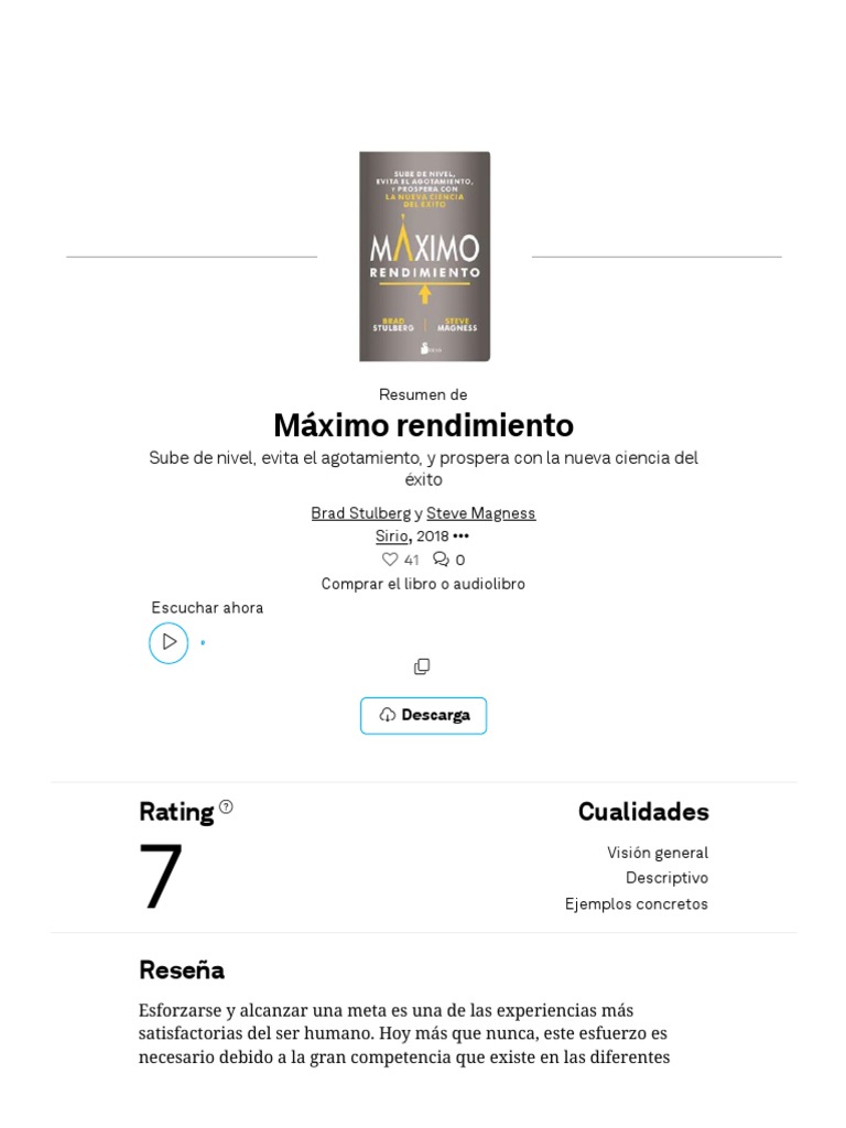 Máximo Rendimiento - Brad Stulberg Et Al. | PDF | Estrés (biología) | Mente