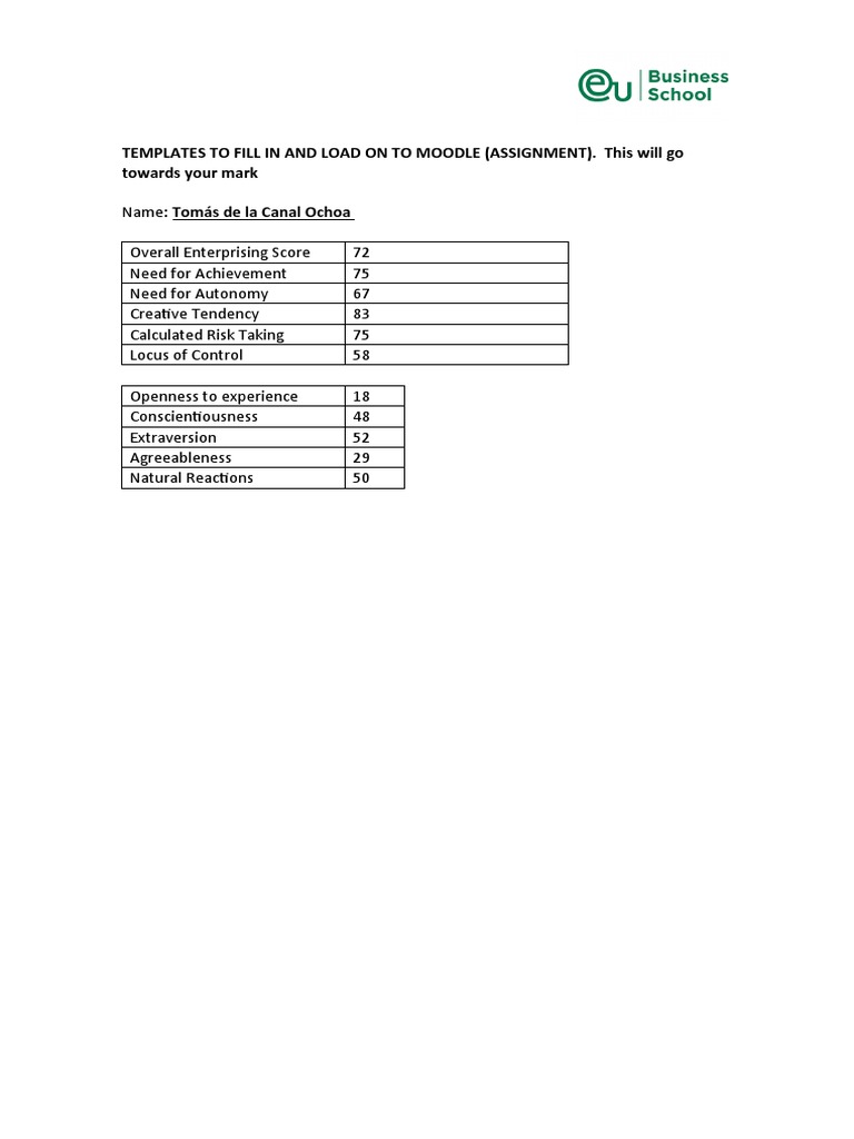 Template and Example For Tests - 2020 | PDF