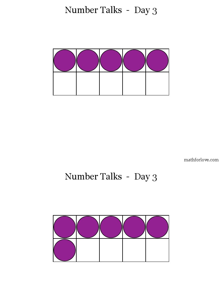 Number Talks For Kindergarten | PDF | Teaching Methods & Materials