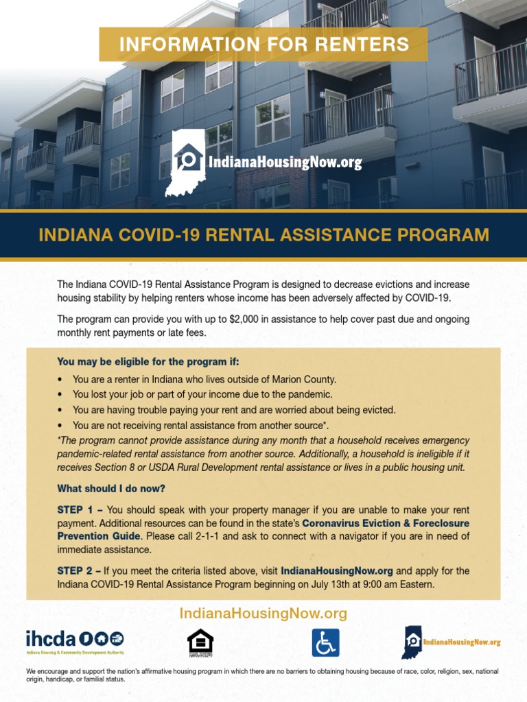 Information For Renters: Indiana Covid-19 Rental Assistance Program | PDF