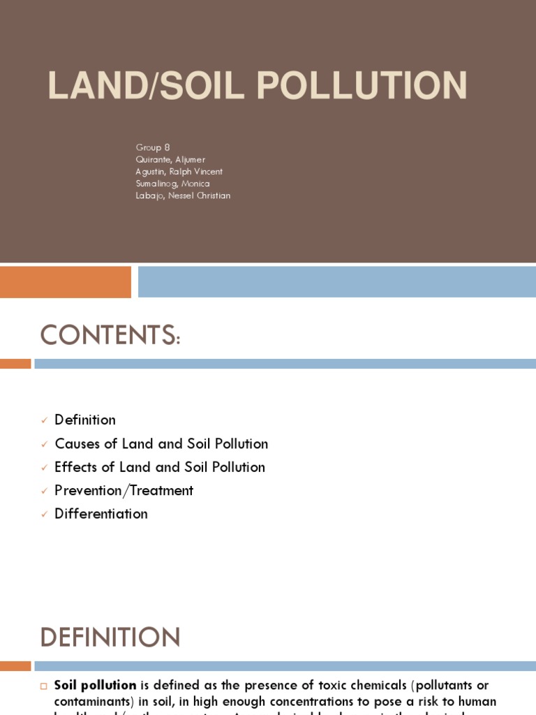 8 Land and Soil Pollution PDF | PDF | Waste | Municipal Solid Waste