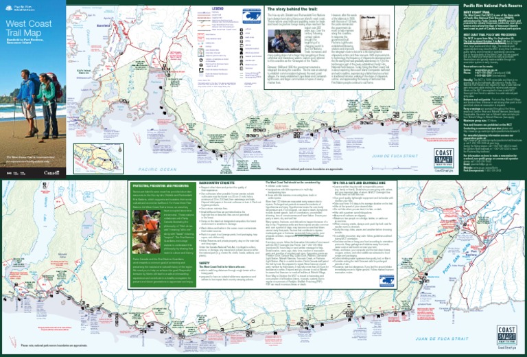 West Coast Trail Map: Legend | PDF | Geography | Road Transport