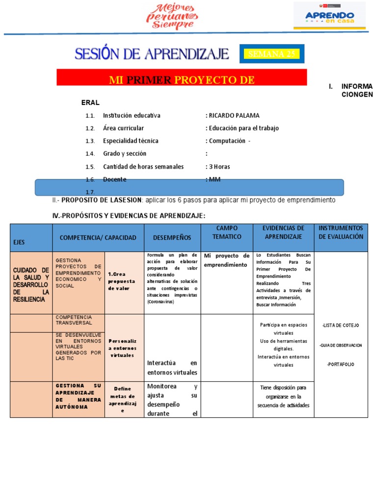 Sesion Ept | Descargar gratis PDF | Iniciativa empresarial | Aprendizaje