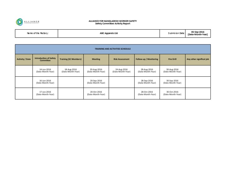 SC Activity & Training Report | PDF