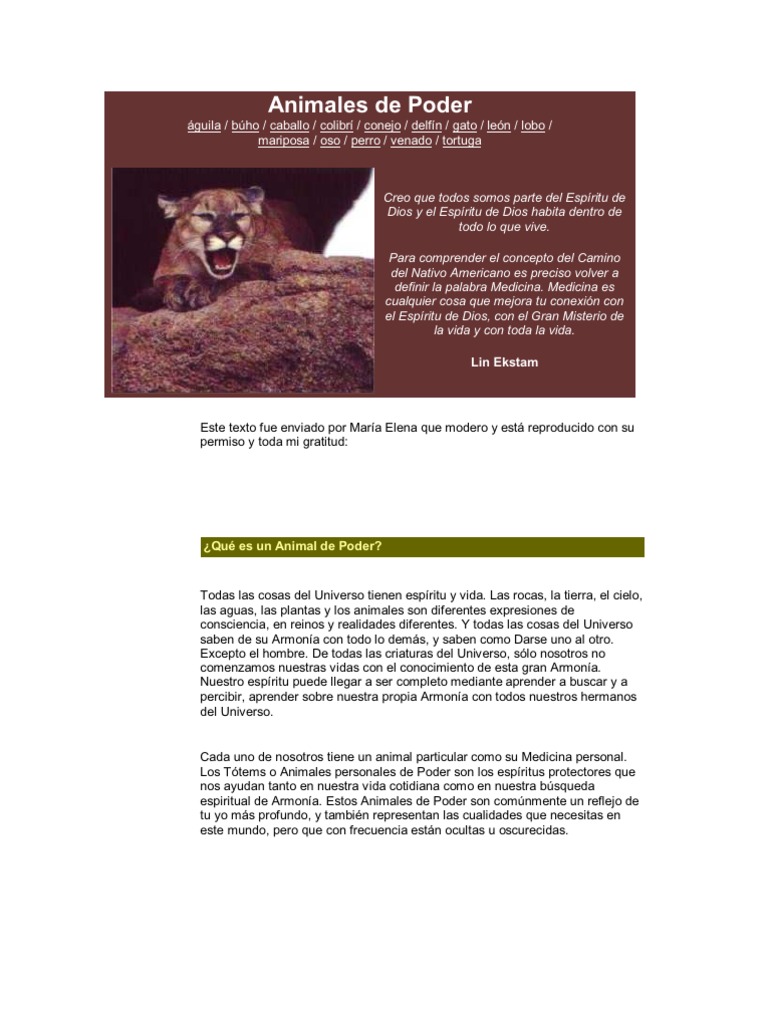 Animales de Poder | PDF | León | Amor