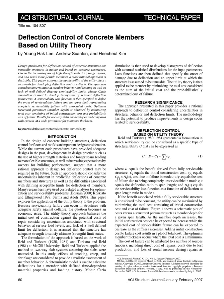 Deflection Control of Concrete Members | PDF