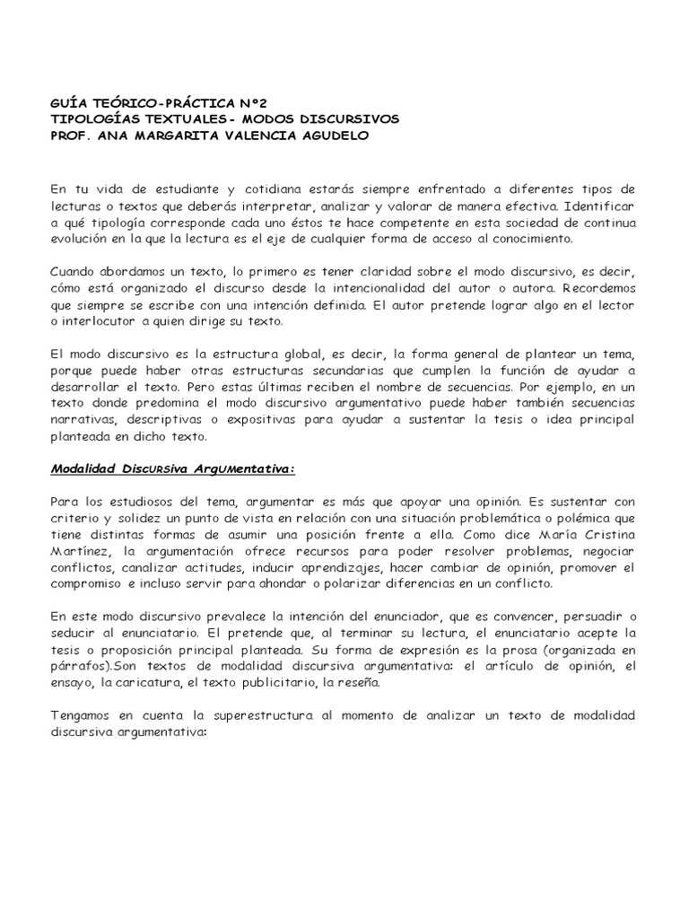 Guia Dos Modo Discursivo | PDF | Narrativa | Leucemia
