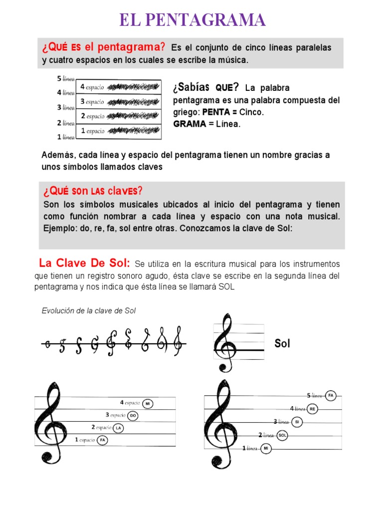 Guia Pentagrama Musical | PDF | Artes del Lenguaje y Comunicación | Poesía
