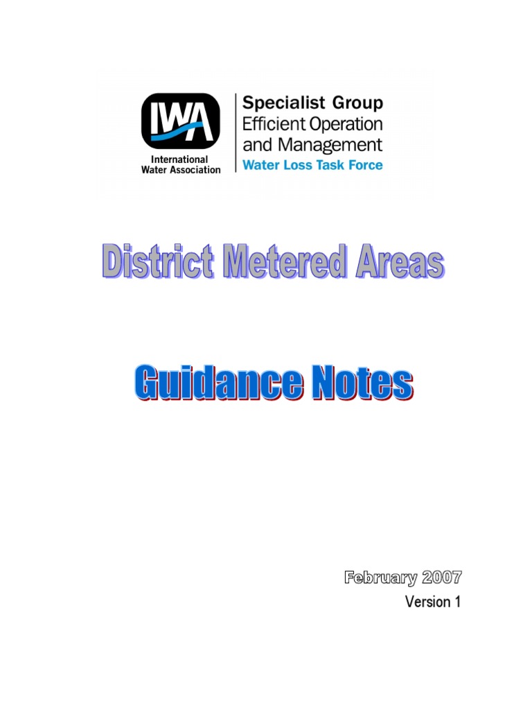Guidance Notes for District Metered Area Management: Best Practices for ...