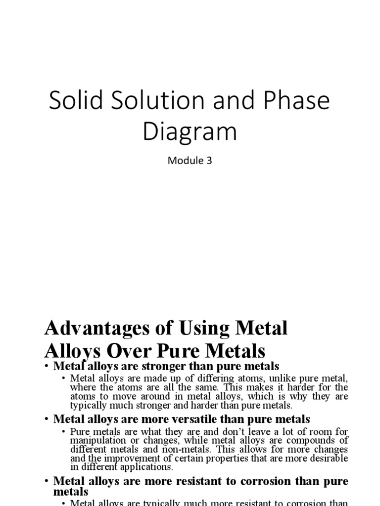 Advantages of Metal Alloys Over Pure Metals | PDF