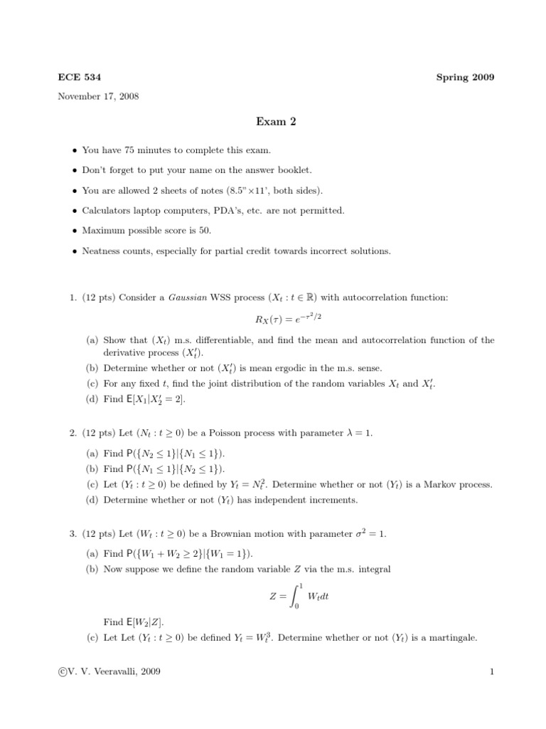 09 Fall Exam2 | Download Free PDF | Autocorrelation | Scientific Theories