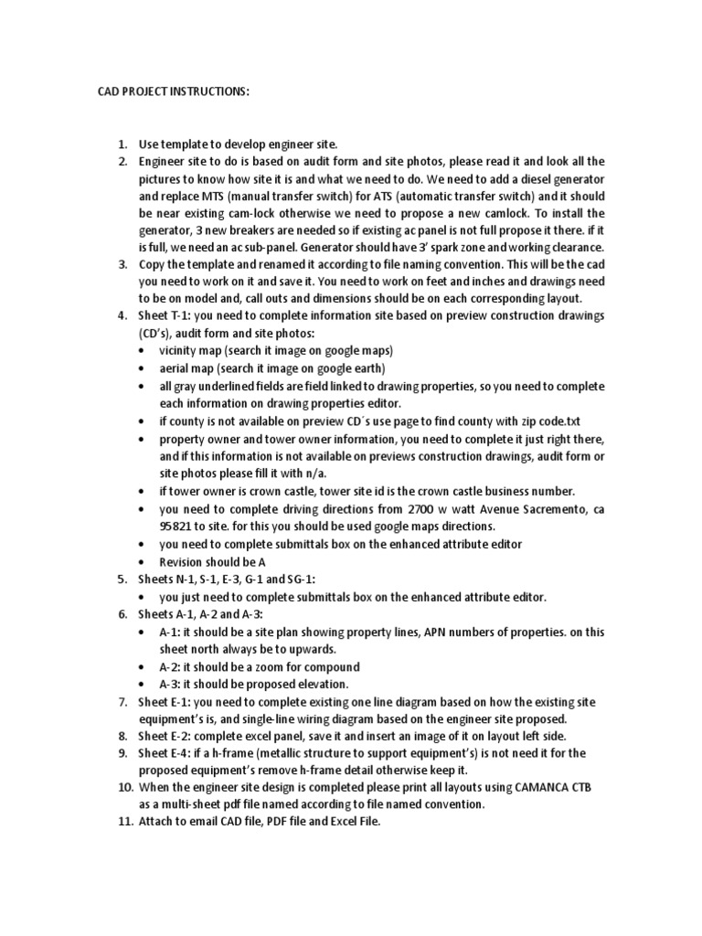 Cad Project Instructions | PDF | Computer Aided Design | Computing
