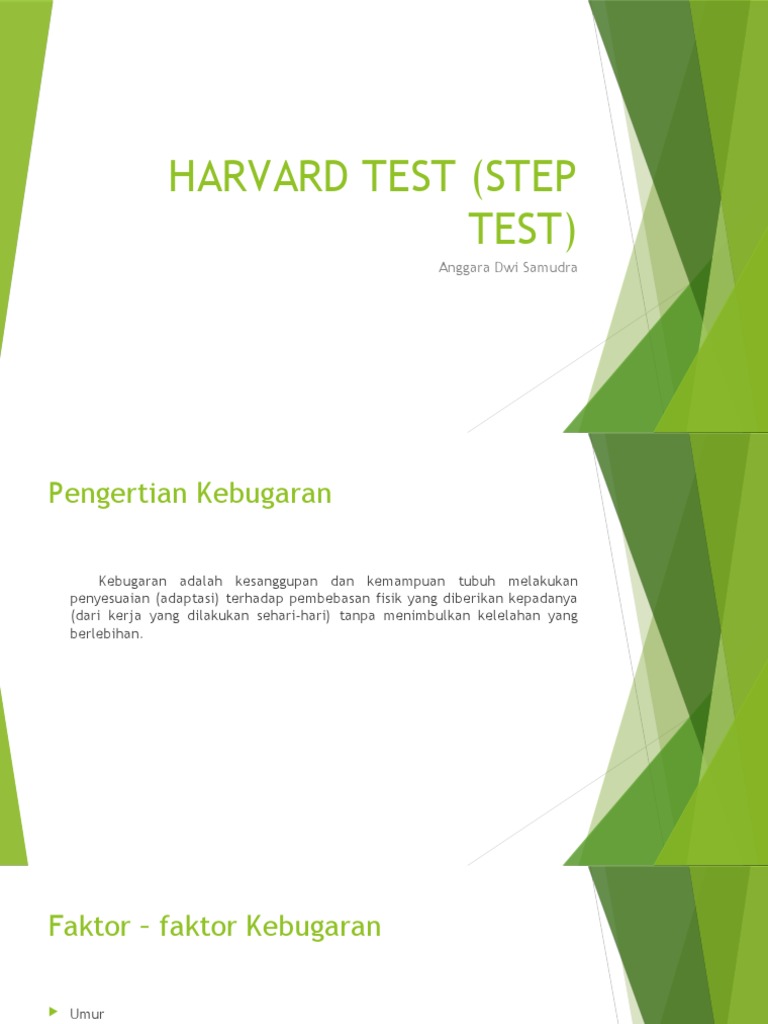 Harvard Test (Step Test) | PDF