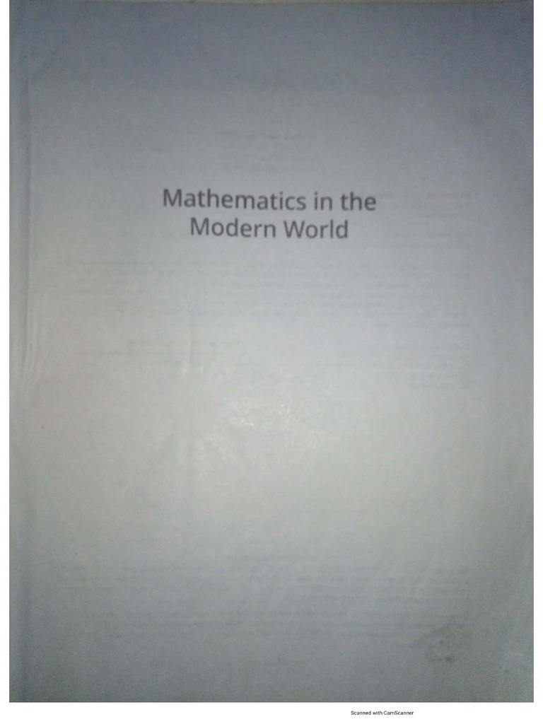 Mathematics in The Modern World PDF | PDF