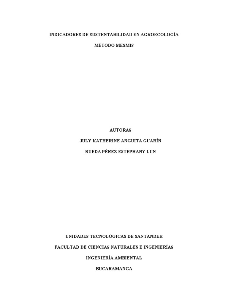 Método Mesmis | PDF | Sustentabilidad | Entorno natural