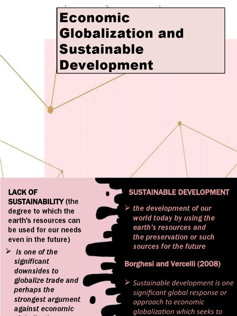 Economic Globalization and Sustainable Development Economic ...