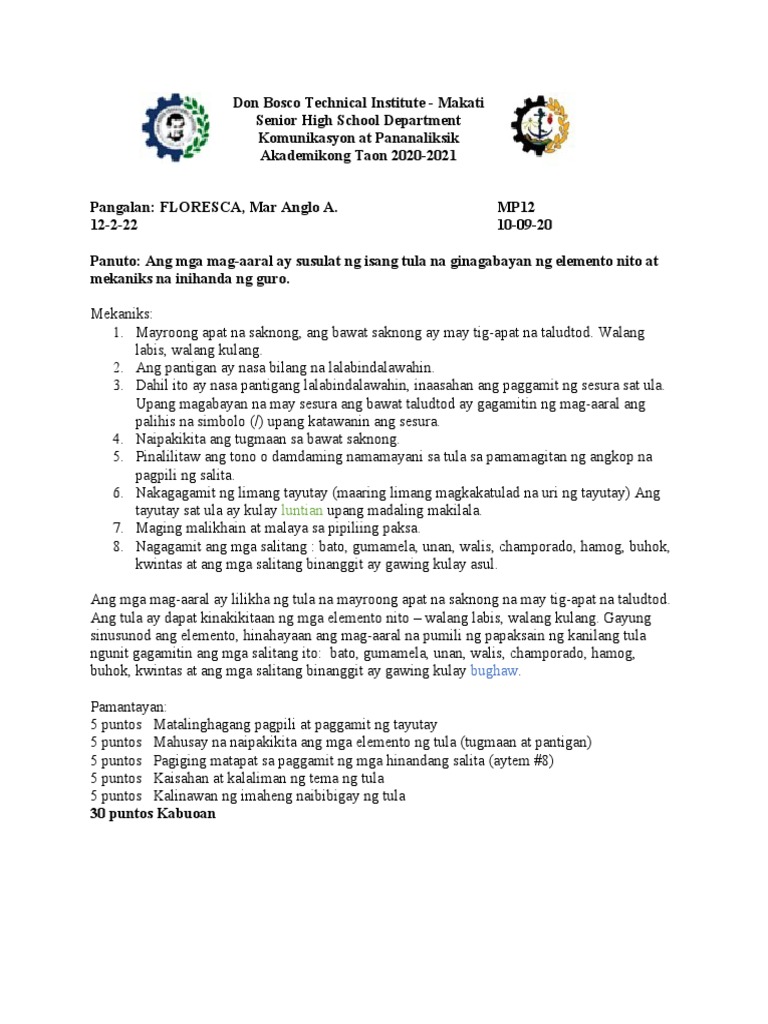 Tula 1 - FLORESCA | PDF