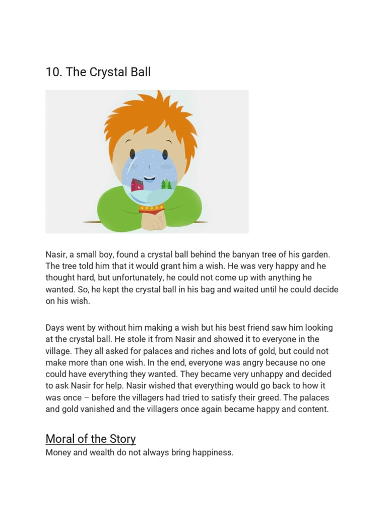 The Crystal Ball: Moral of The Story | PDF