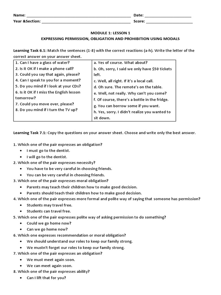 G9 Worksheets in English A4 | PDF | Family | Conversation