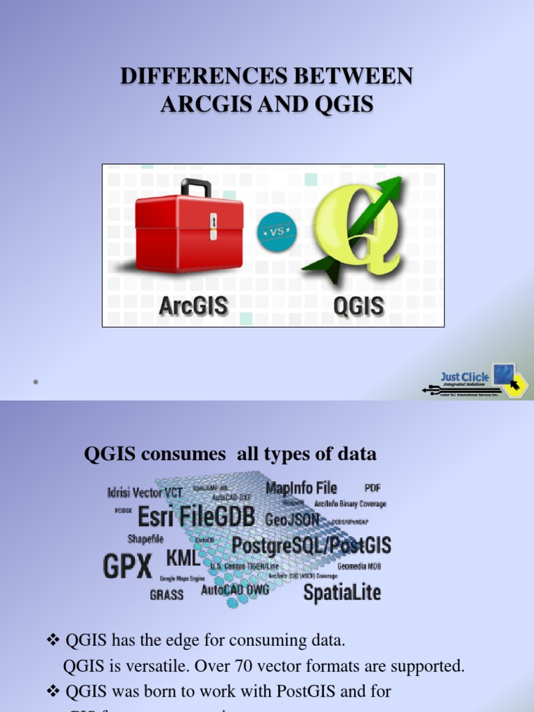 GIS Software: ArcGIS vs. QGIS | PDF | Arc Gis | Geographic Data And ...