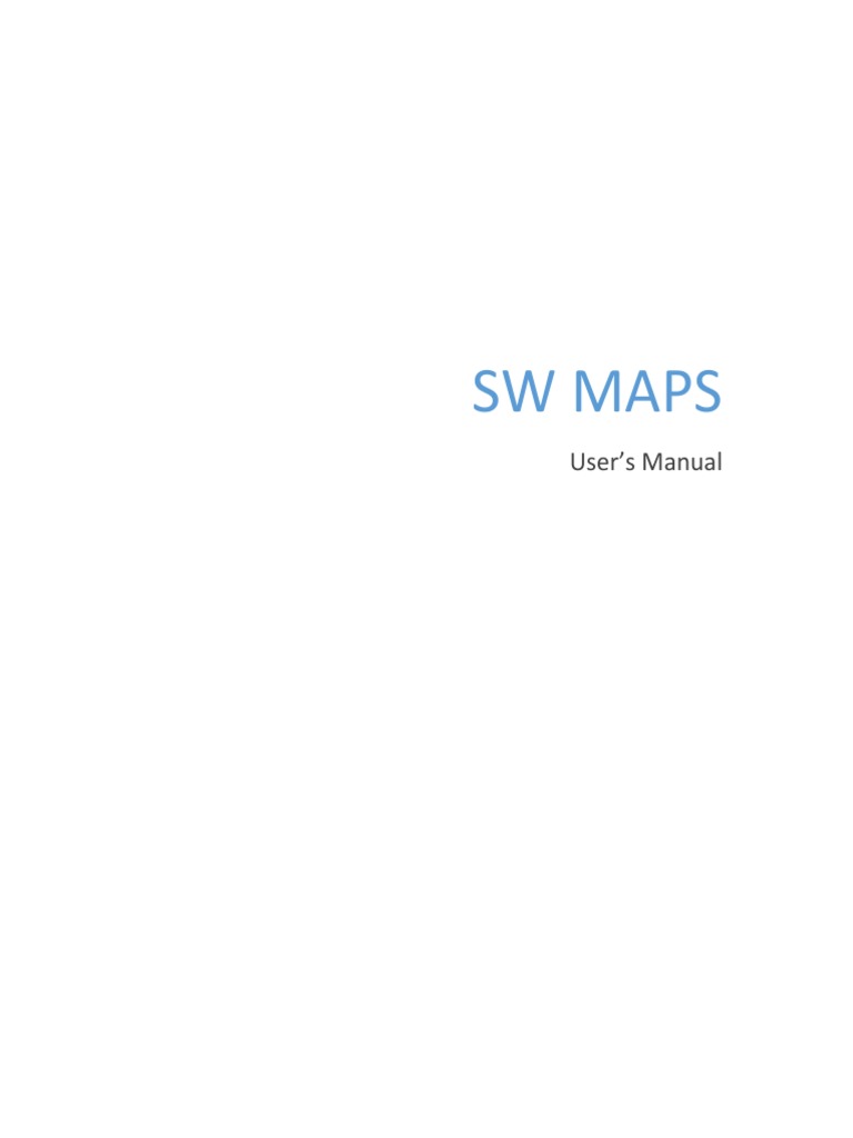 SW MAPS - Manual PDF | Download Free PDF | Google Play | Computer File